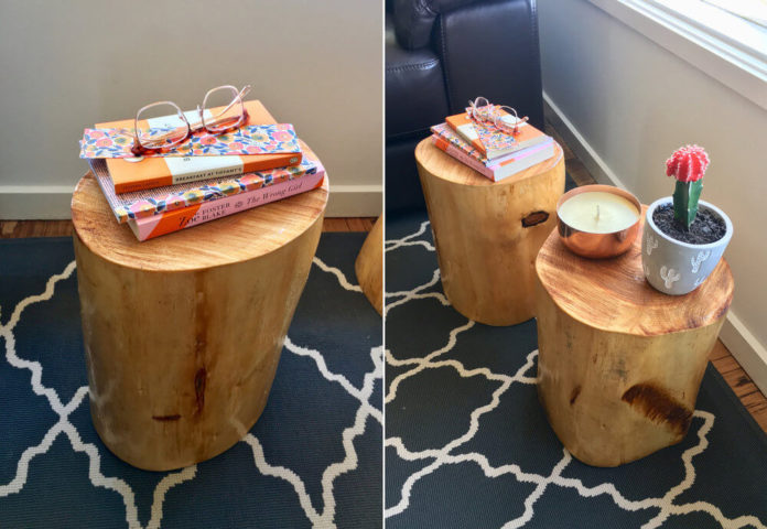 Trend alert! DIY tree stump stools - Homely