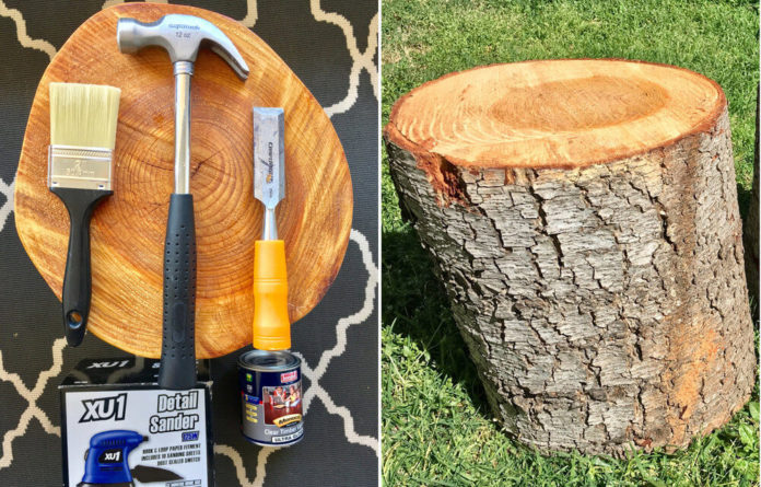 Trend alert! DIY tree stump stools - Homely